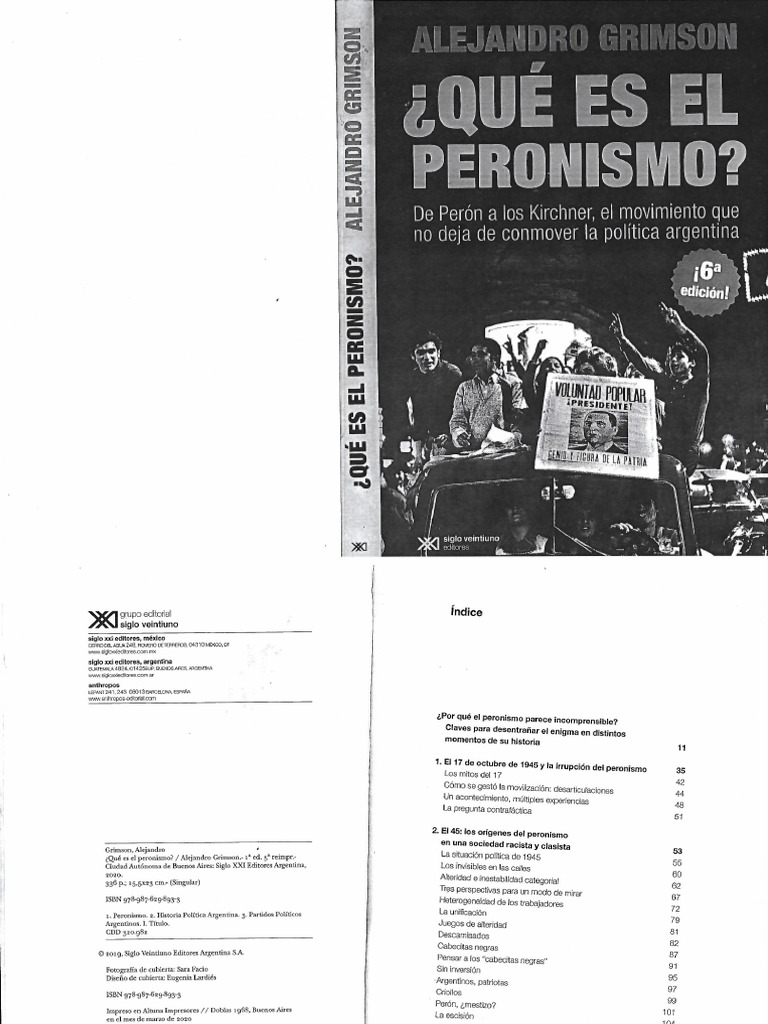 6-Alejandro Grimson - Qué Es El Peronismo | PDF