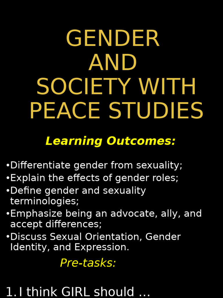 GSPS Gender and Sex | PDF
