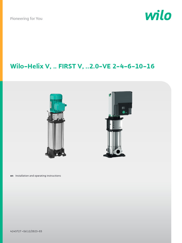 Wilo-Helix - English (Manual) | PDF | Pump | Safety