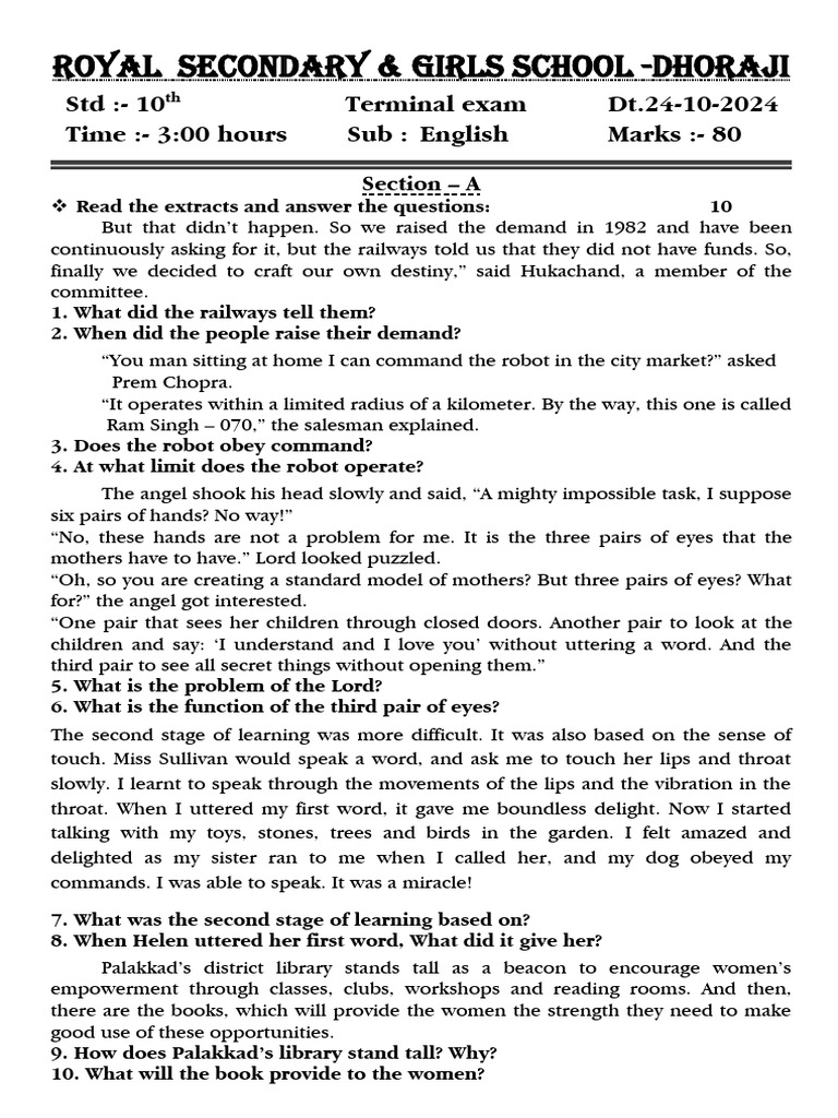 ROYAL-GM-STD-10-ENGLISH | PDF
