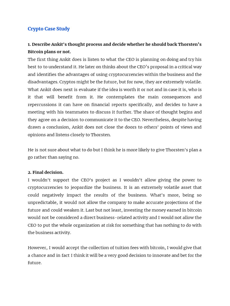Crypto Case Study | PDF