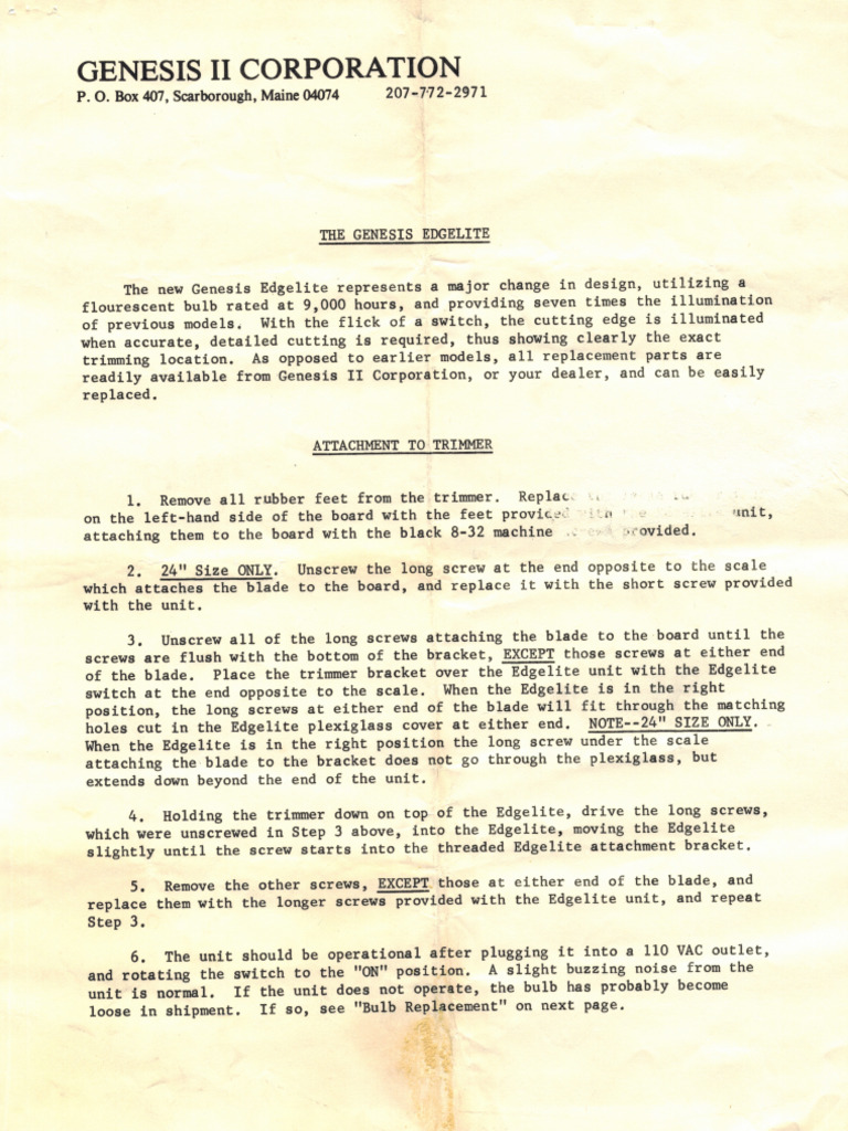 Genesis Rotary Paper Cutter | PDF