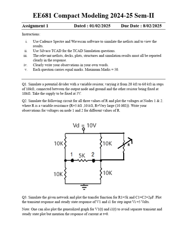 EE681 Compact Modeling - Assignment 1 - TCAD and Spice Simulation | PDF ...
