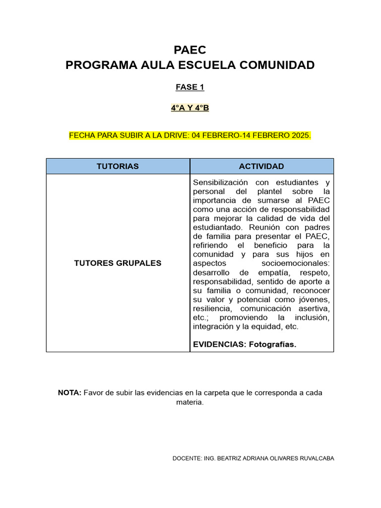 Paec Cuartos | PDF