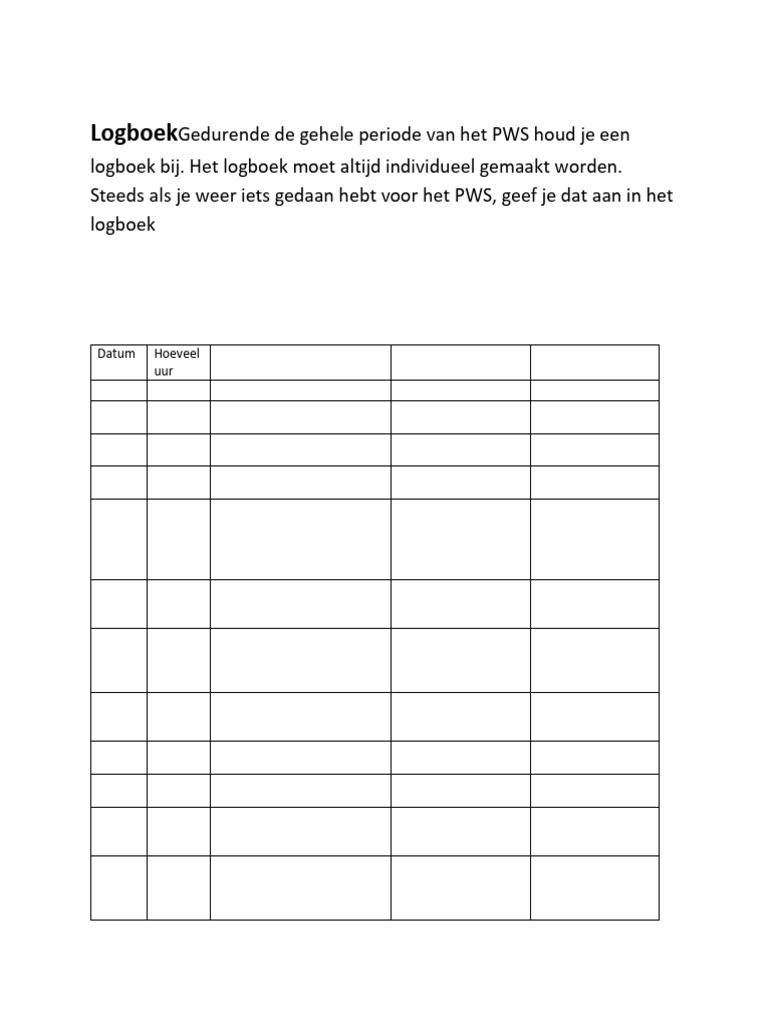Log Book PWS | PDF