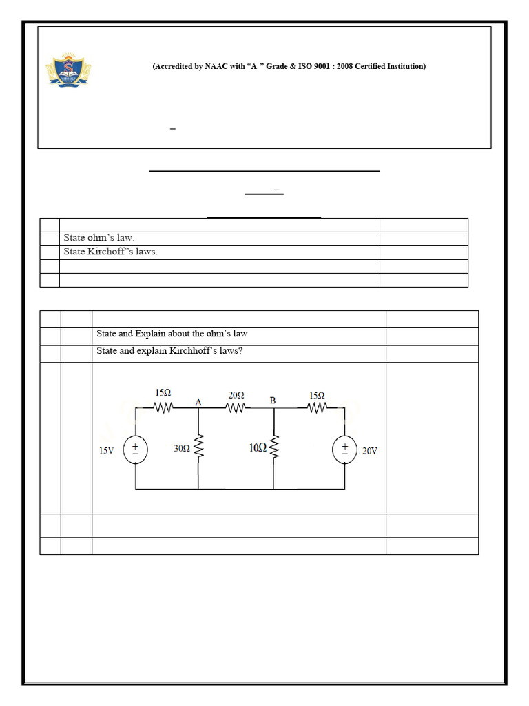 (23ee0201) Beee Question Bank 2023-24 | PDF | Ac Power | Rectifier