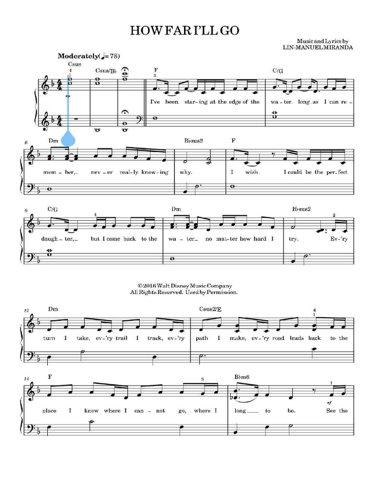 How Far I'll Go Moana | PDF