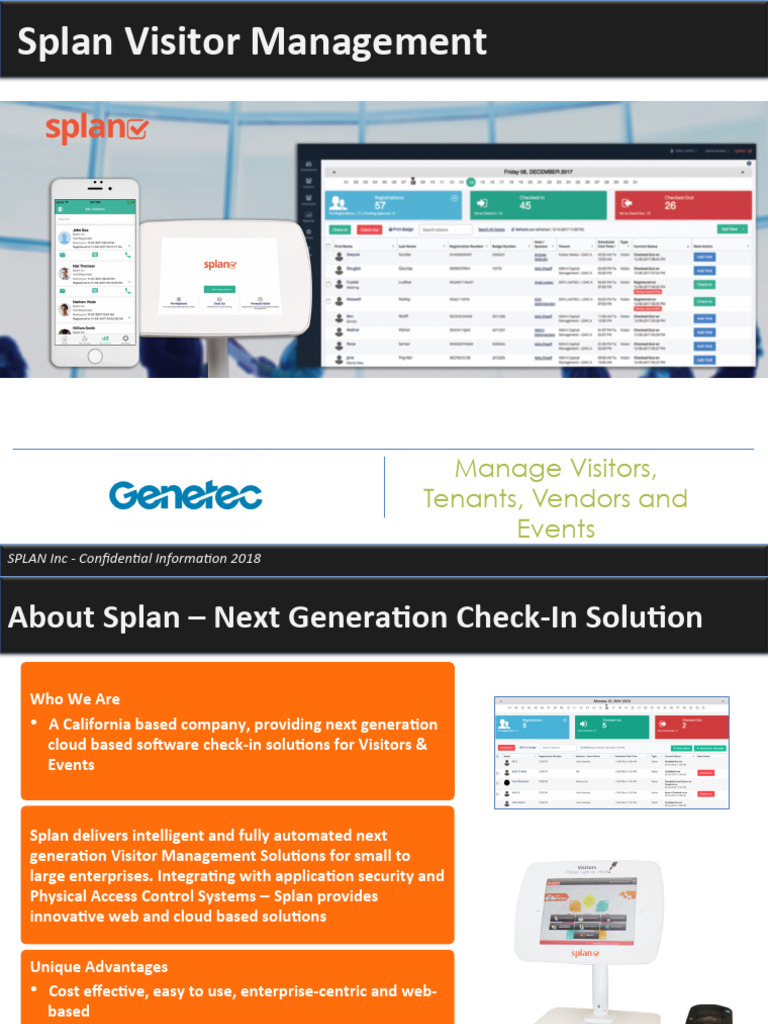 Splan_Visitor_Management_Genetec | PDF | Barcode | Computing