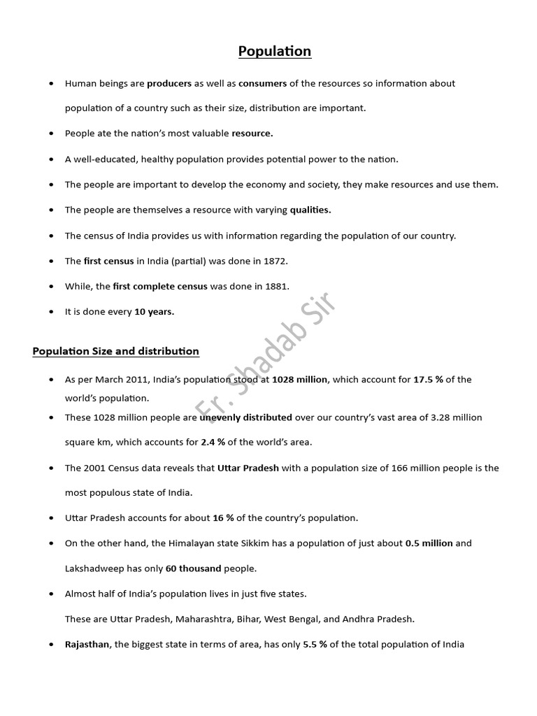 9th Std Geography: Population Insights | PDF | Human Migration | Literacy