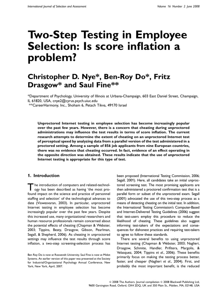 Ch#4 - Personnel Selection 4 | PDF | Effect Size | Student's T Test