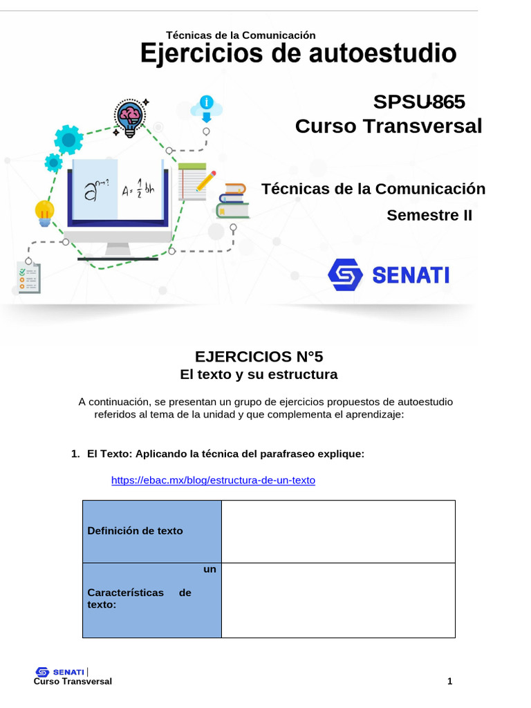 Ejercicios sobre Estructura de Texto | PDF | Comunicación | Depredación