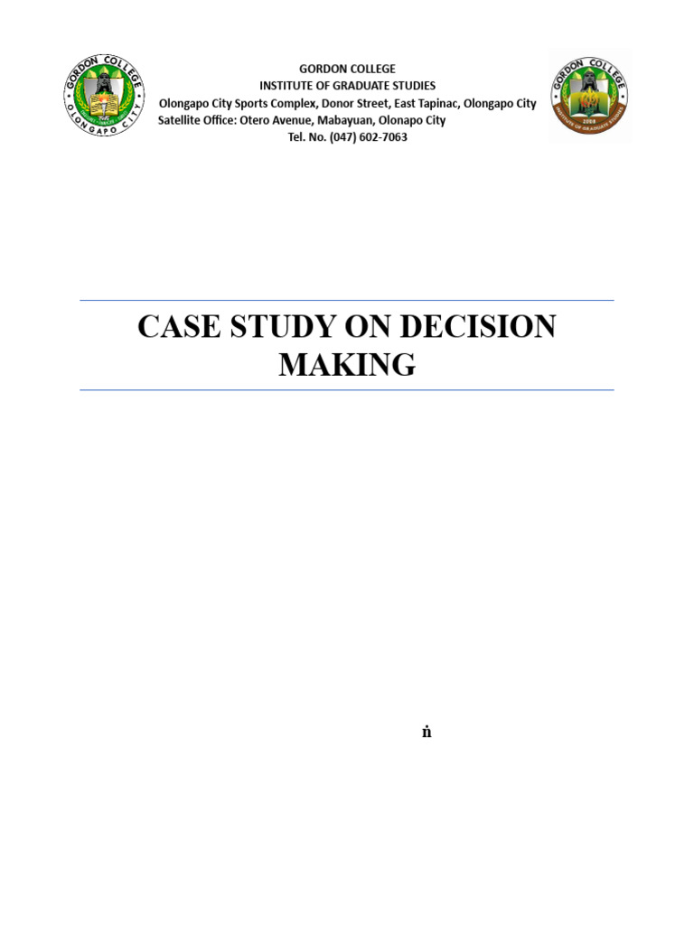 Case Study Decision Making - Aleah Allen | PDF | Decision Making | Strategic Management