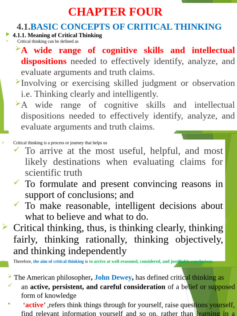 Understanding Critical Thinking Concepts | PDF | Critical Thinking ...
