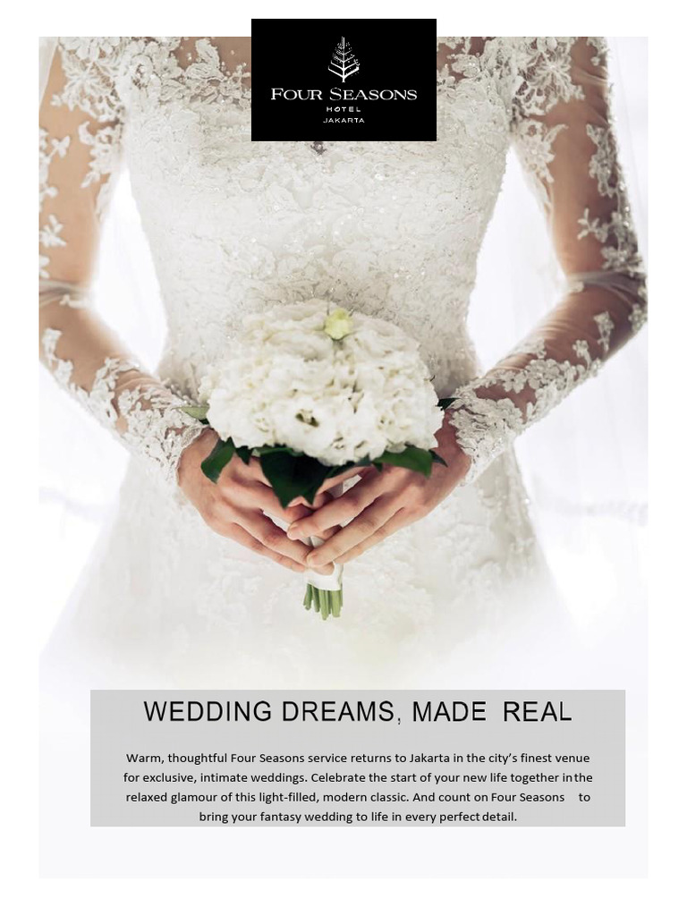 Four Seasons Hotel Jakarta - Set Menu Wedding Package 2025 | PDF | Meal ...