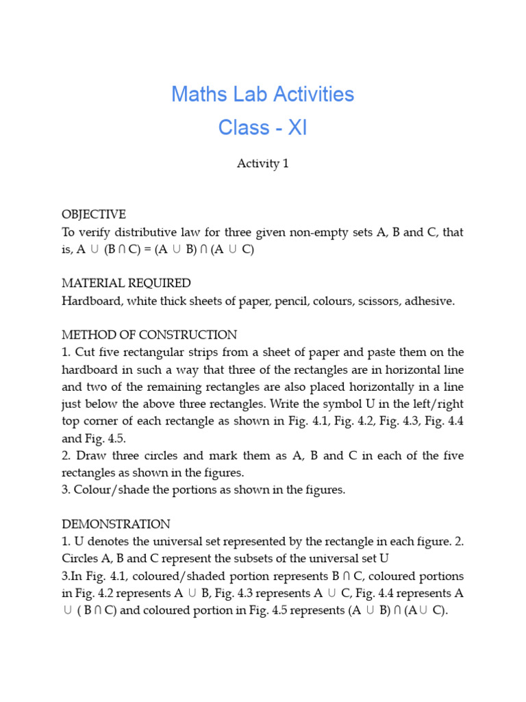 Class XI Maths Lab Activities Guide | PDF | Area | Ellipse