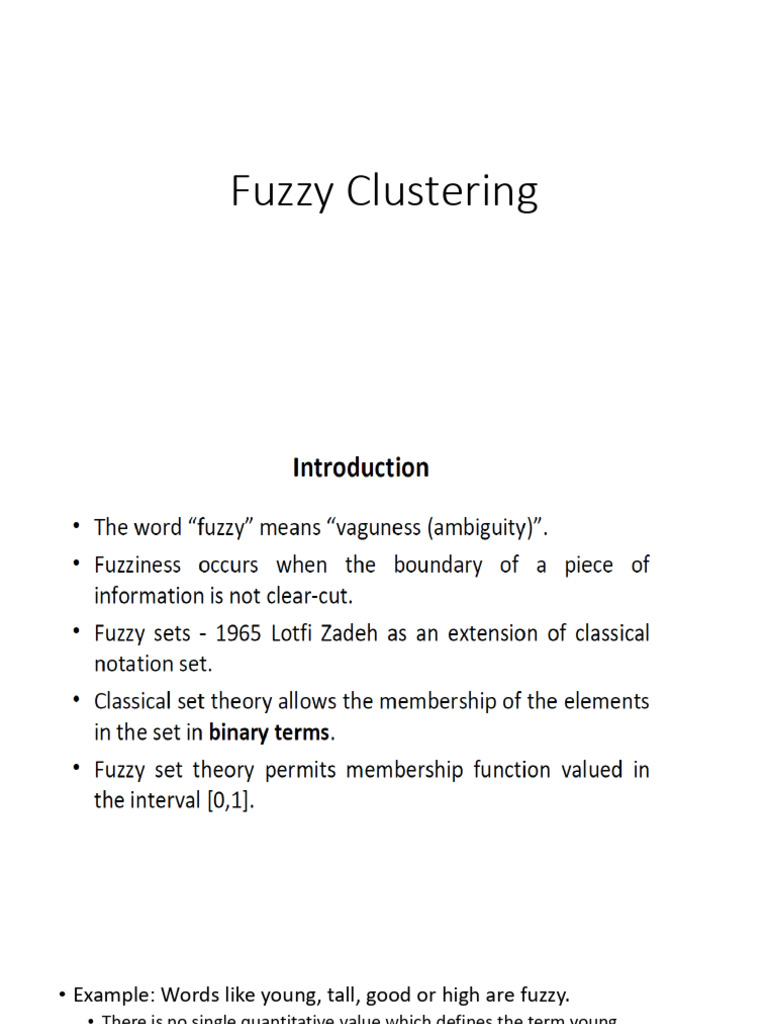 AI21-Fuzzy Clustering | PDF | Cluster Analysis | Fuzzy Logic