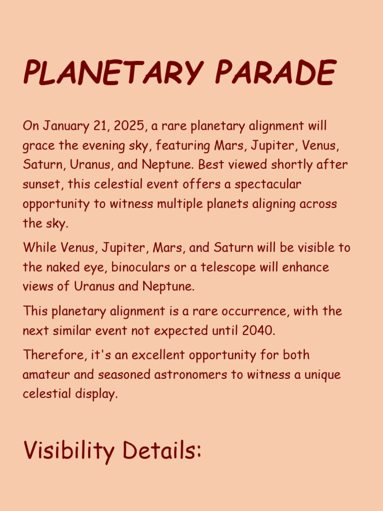 Planetary Parade | PDF