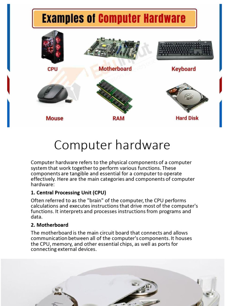 Computer Hardware | PDF | Computer Data Storage | Computer Hardware Computer Hardware | PDF | Computer Data Storage | Computer Hardware