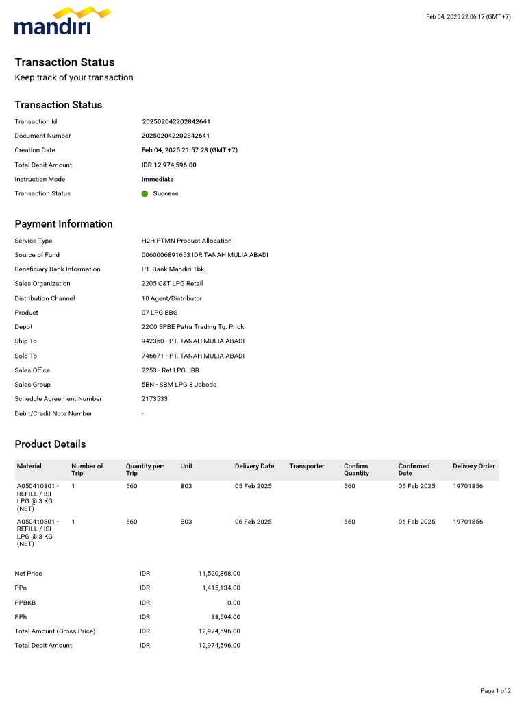 Transaction Status (1) (9) | PDF | Indonesian Rupiah | Market (Economics)