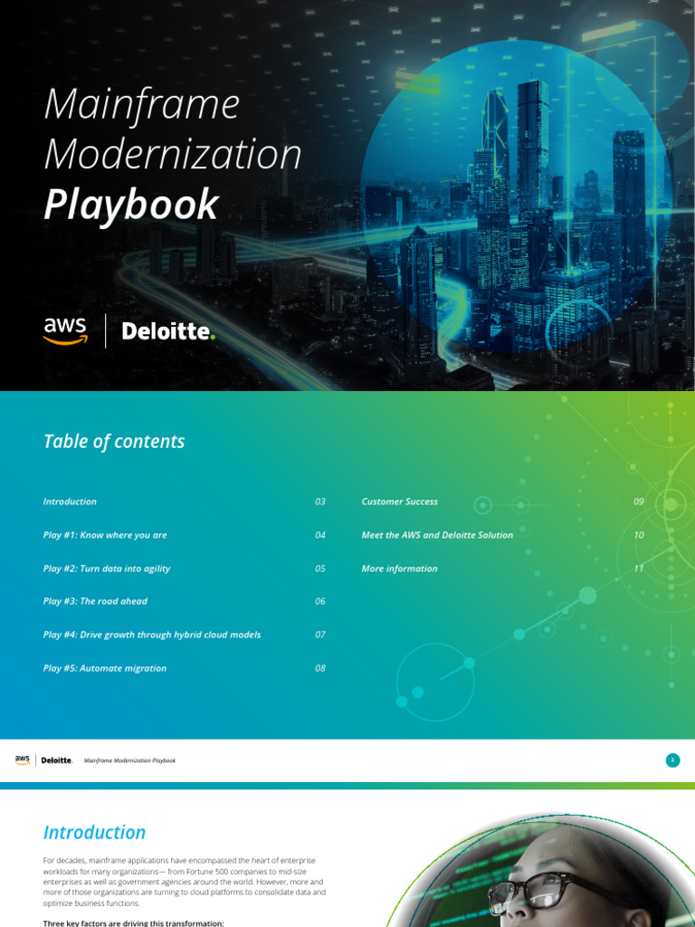 AWS Deloitte Modernization Playbook | PDF | Cloud Computing | Amazon ...