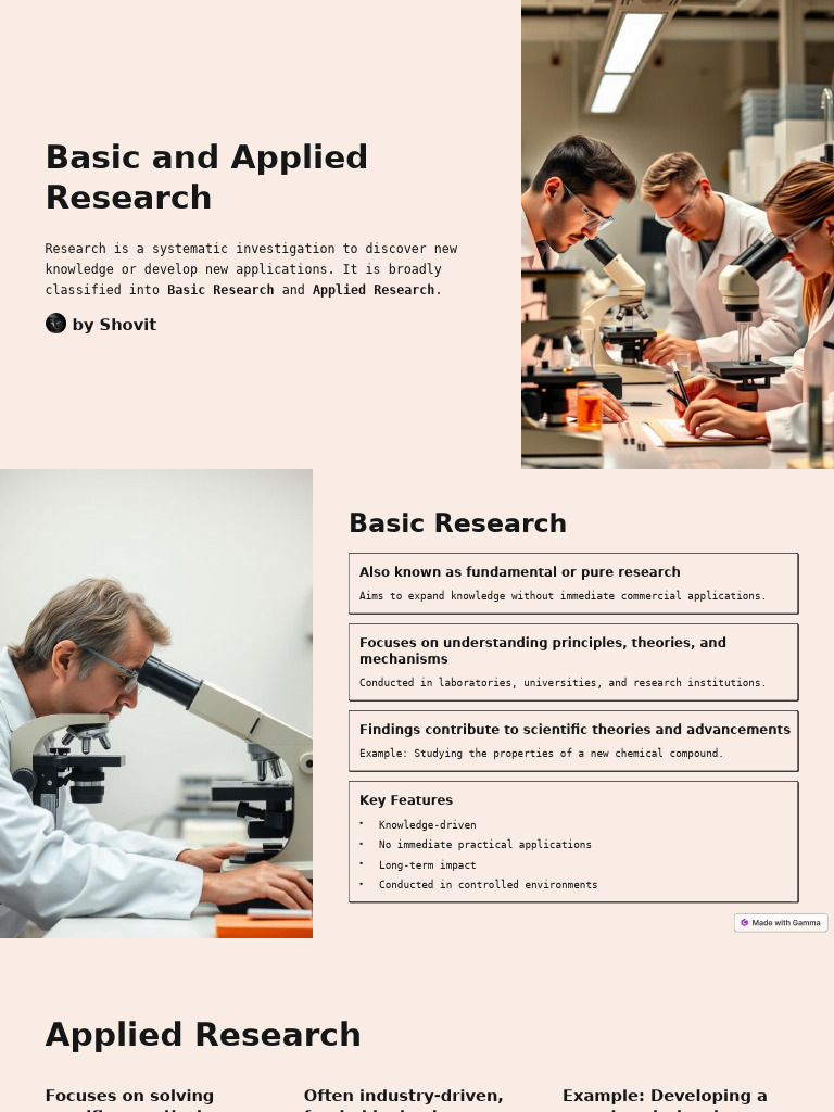 Basic and Applied Research | PDF | Basic Research | Knowledge