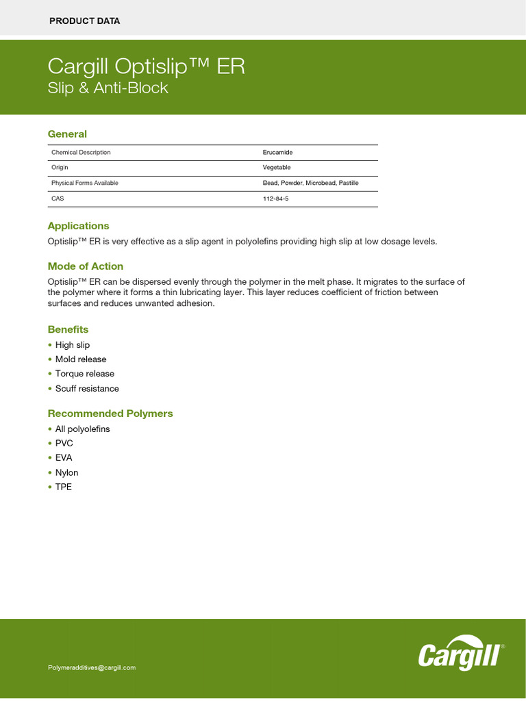 Optislip ER TDS 2023 v1 | PDF | Secondary Sector Of The Economy | Materials