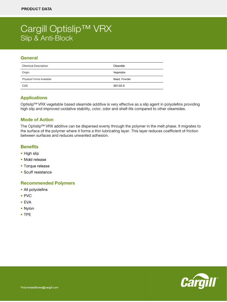 Cargill Optislip VRX EN PDS v3 | PDF
