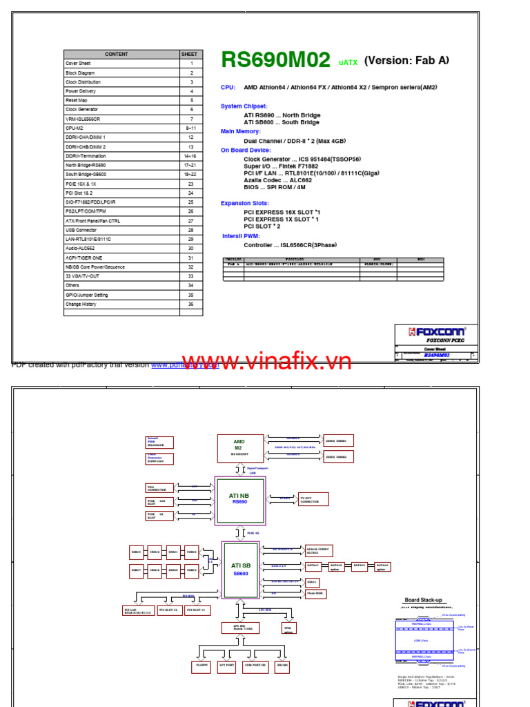 Foxconn a6vmx Schematic [Diagramas.com.Br] | PDF | Computer Architecture | Computer Hardware