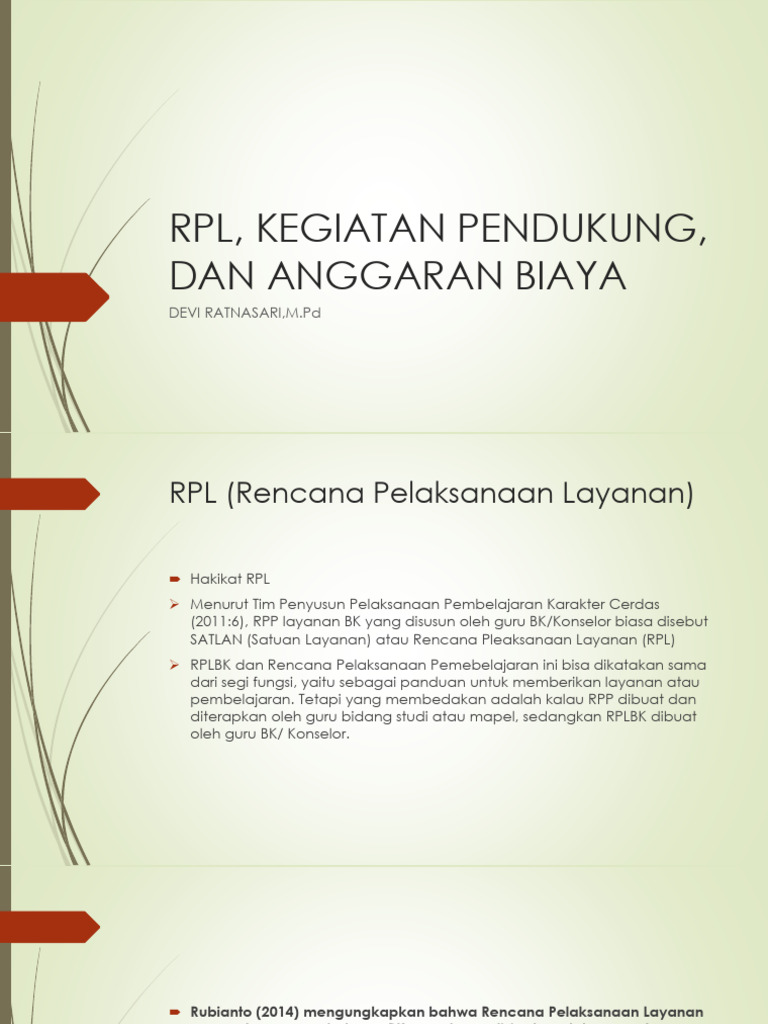 PPT Materi 9 RPL Dan Anggaran Biaya | PDF