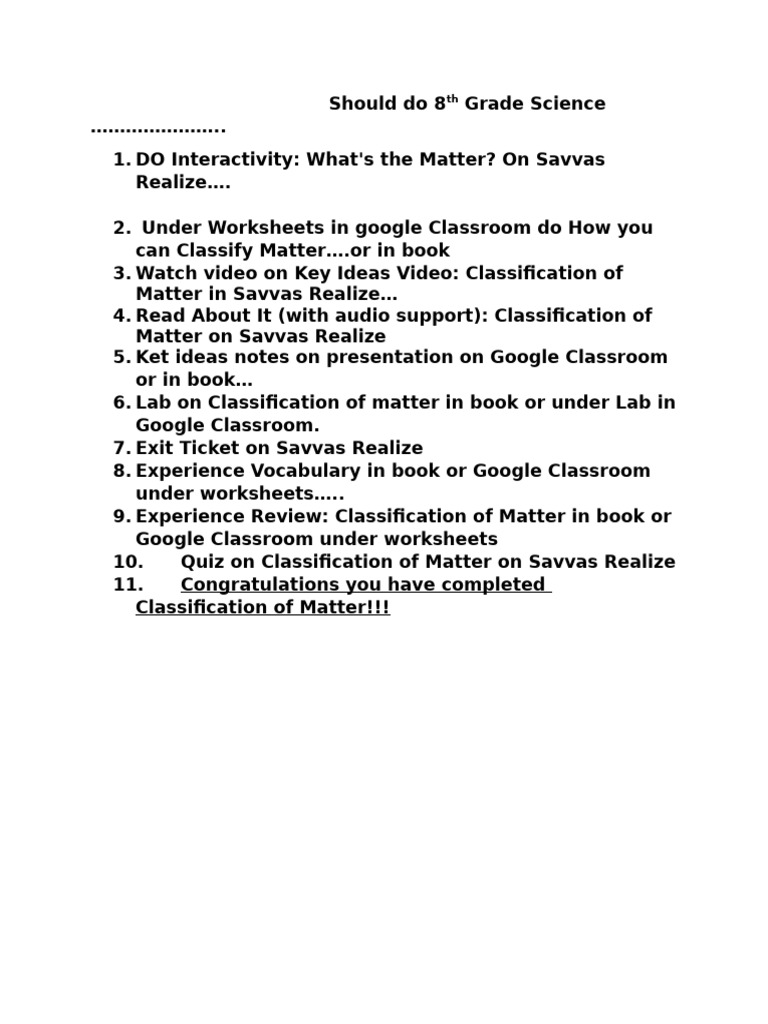 Should Do 8th Grade Science | PDF