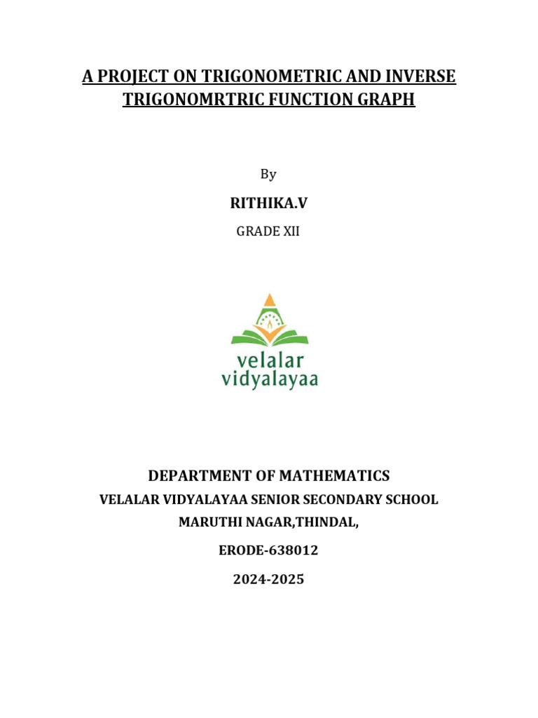 Trigonometric Function Graph Project | PDF