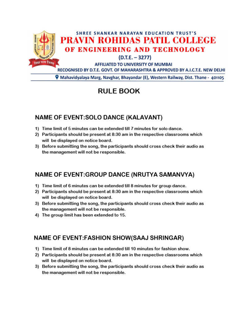 Rule Book | PDF