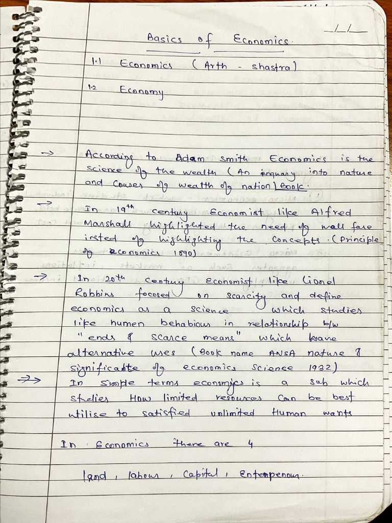 Economics Class Notes | PDF