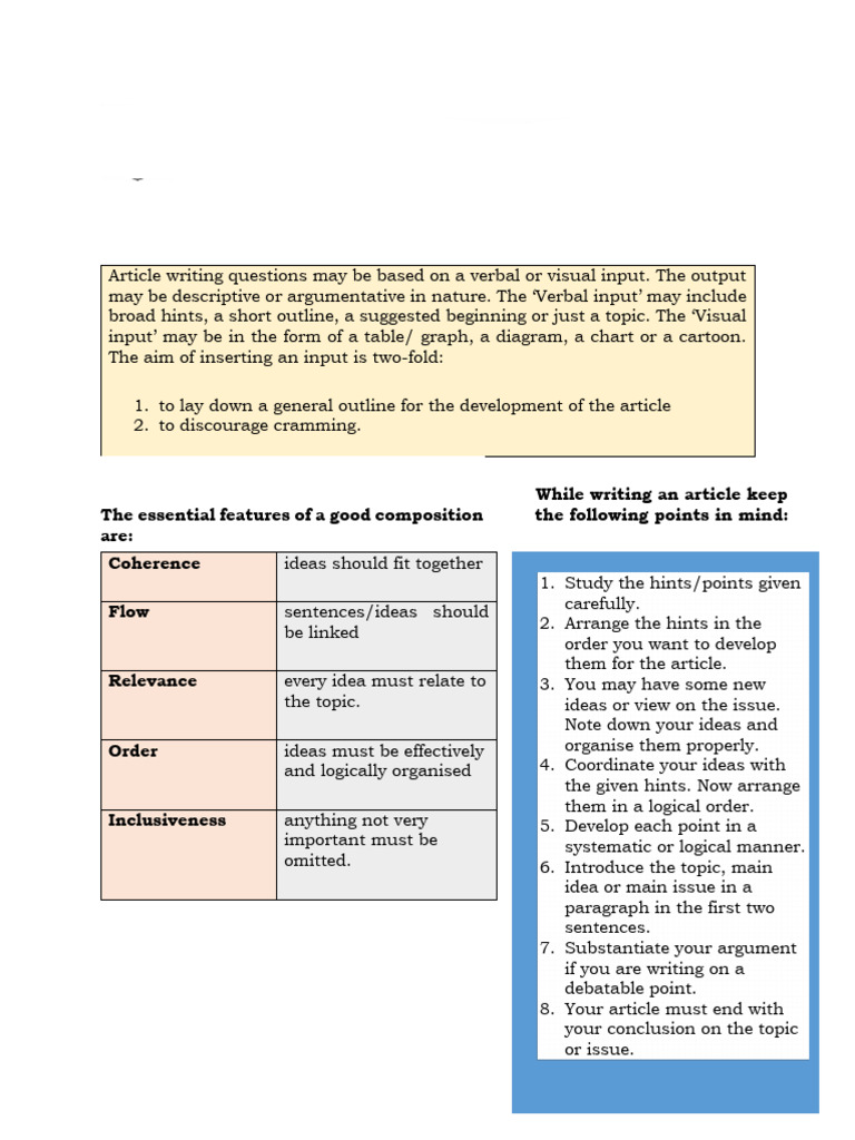 Article - Writing - Notes and Assignment | PDF | Teachers | Cognition