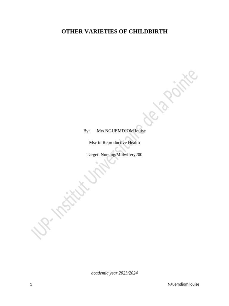 Childbirth Presentations Guide | PDF | Childbirth | Caesarean Section