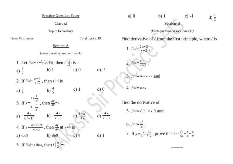 Derivative | PDF
