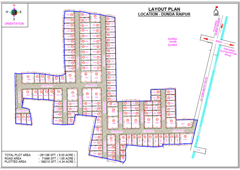 Layout Plan Dunda 6 Acre | PDF