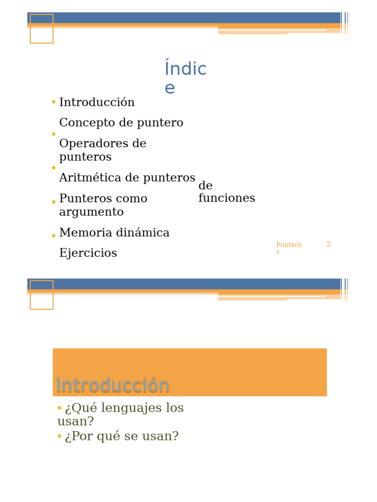 Punteros | PDF | Puntero (Programación de computadora) | Lenguaje de programación