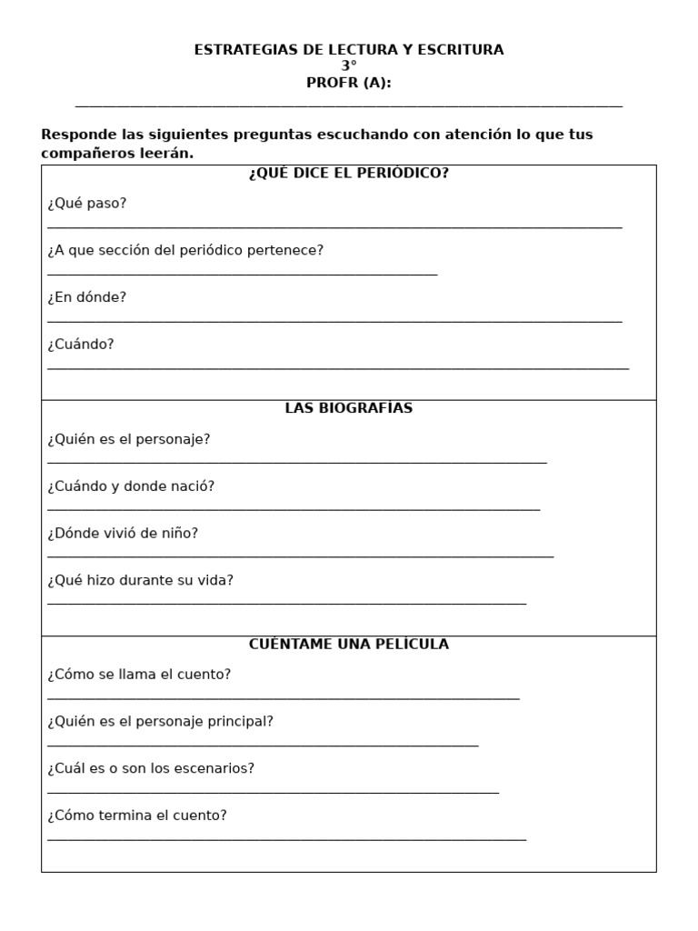 Material Estrategias de Lectura | PDF