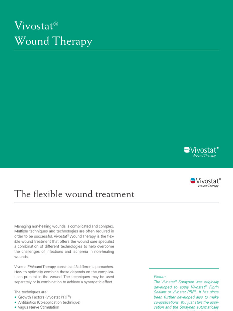 Vivostat Wound Therapy Brochure | PDF | Wound | Infection