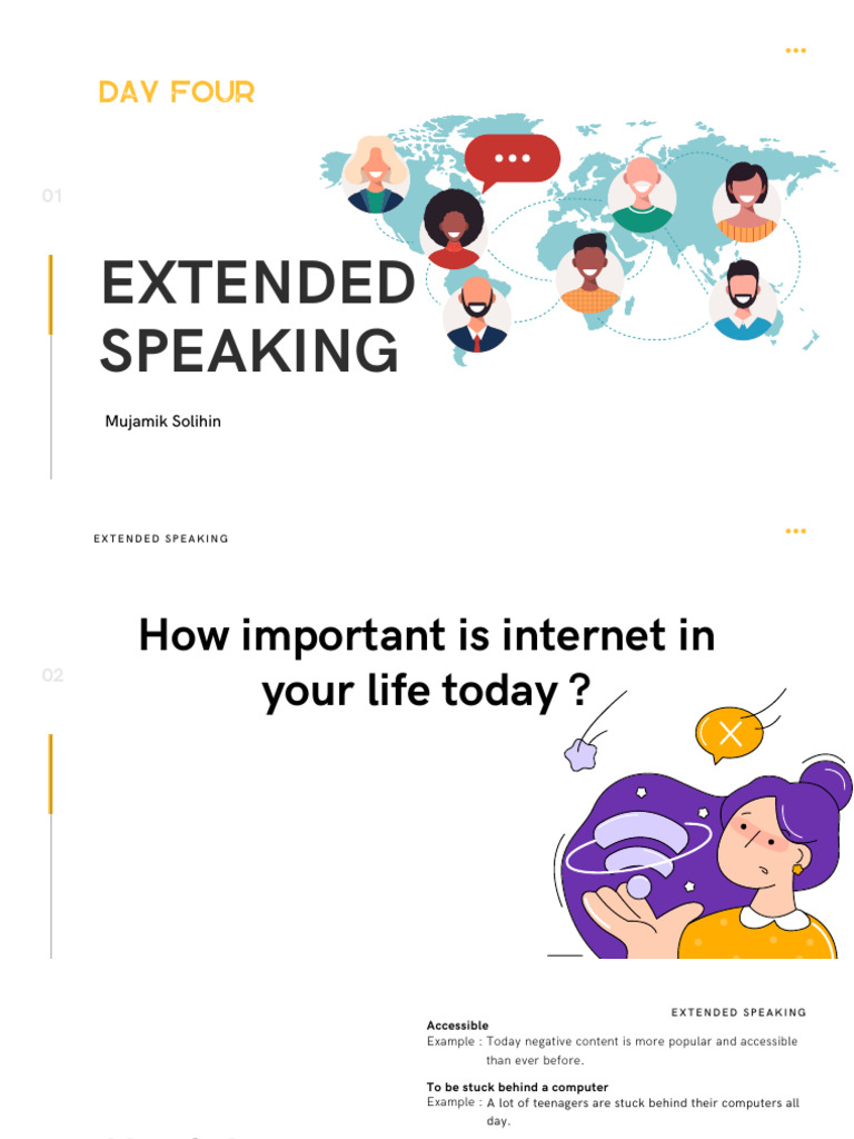 Day 4 - Extended Speaking-Internet | PDF | Phonetics | Linguistics