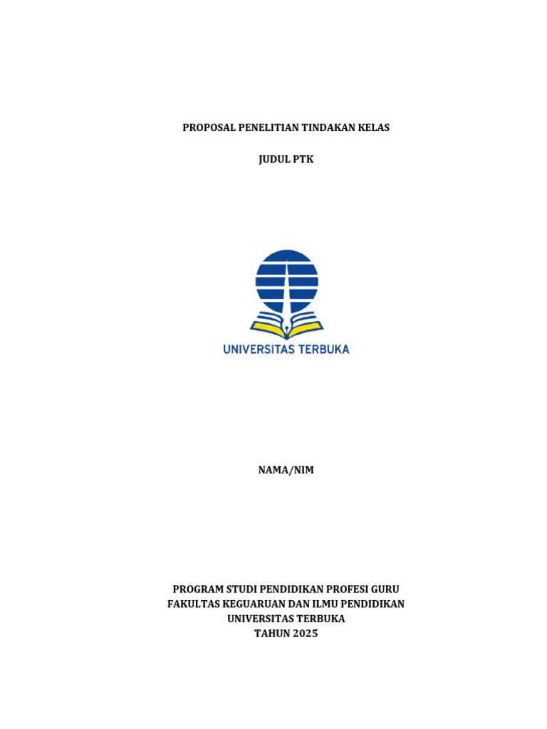 Format Proposal PTK Pendidikan | PDF