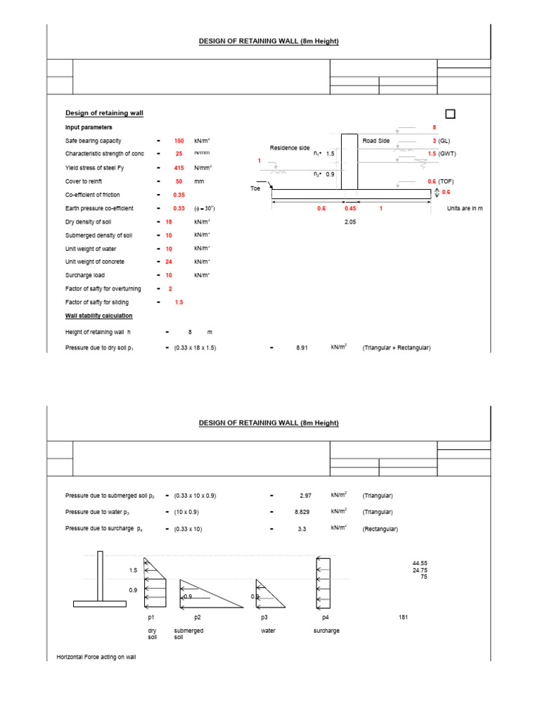 Retaining Wall Design Specifications | PDF | Structural Engineering ...