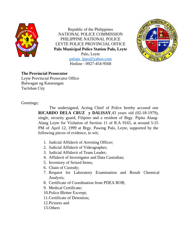 Illegal Drugs Case Folder | PDF | Affidavit | Legal Procedure