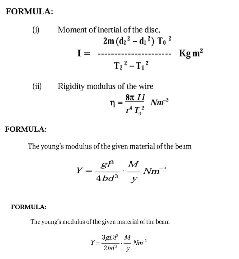 PHY LAB FORMULA | PDF