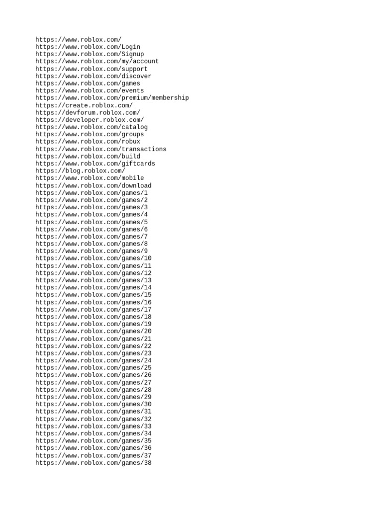Roblox Links | PDF