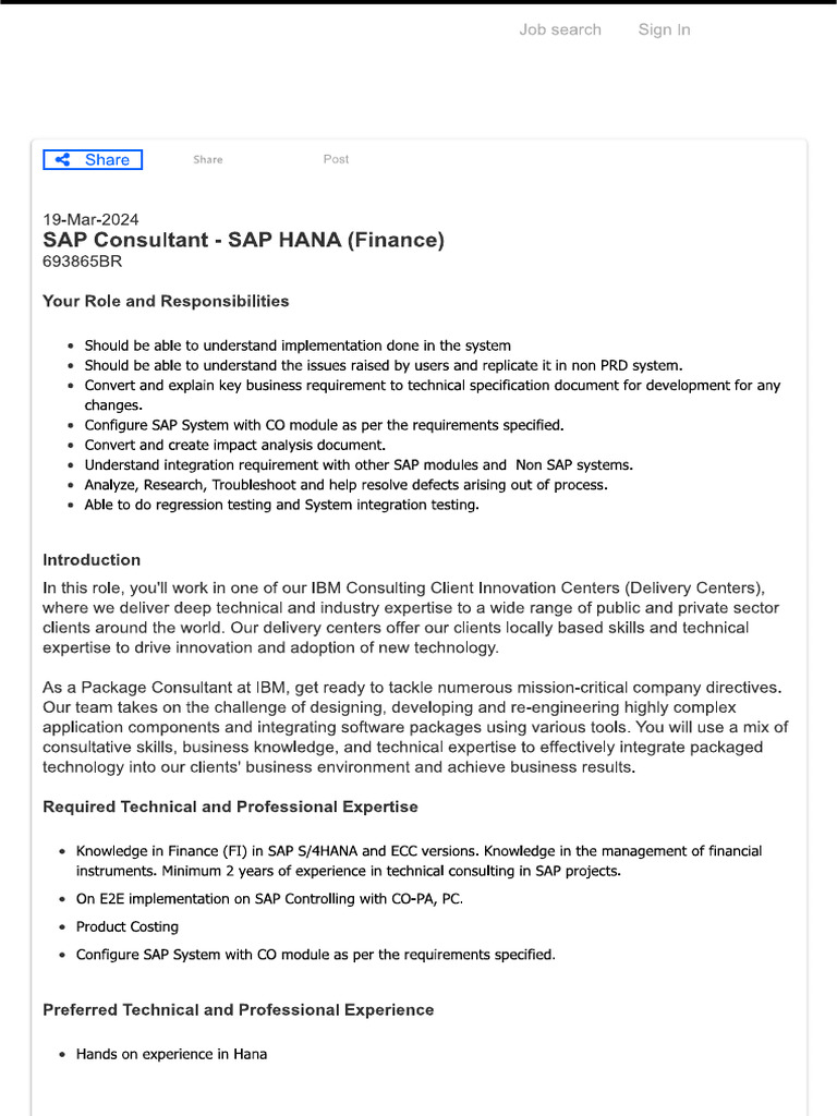 Ibm Sap Fico Application | PDF