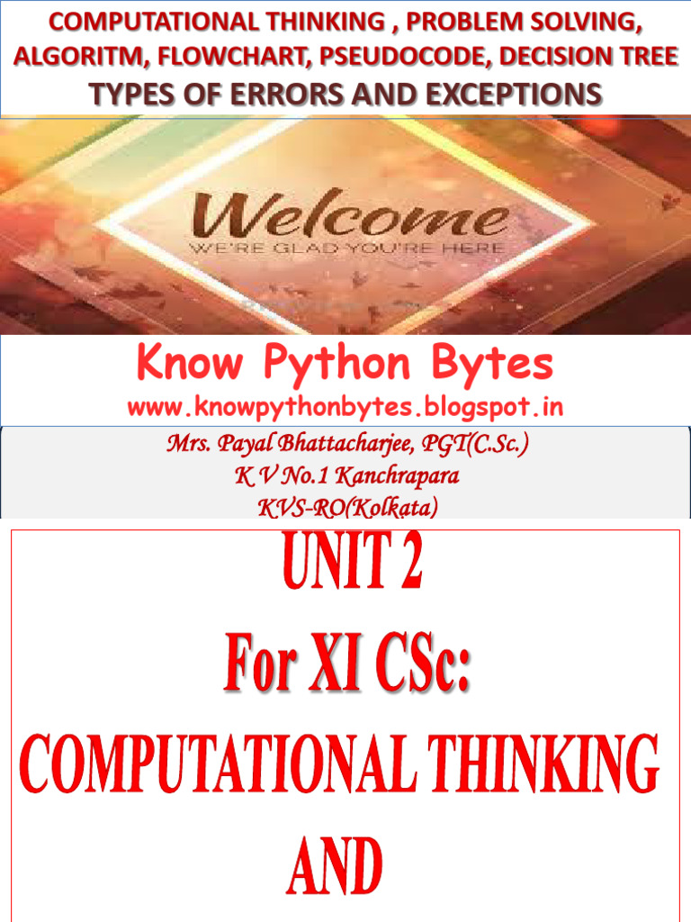 INTRODUCTION To Computational Thinking and Programming | PDF ...