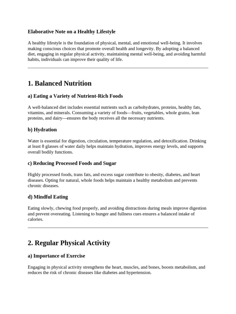 healthy lifestyle | PDF | Foods | Strength Training