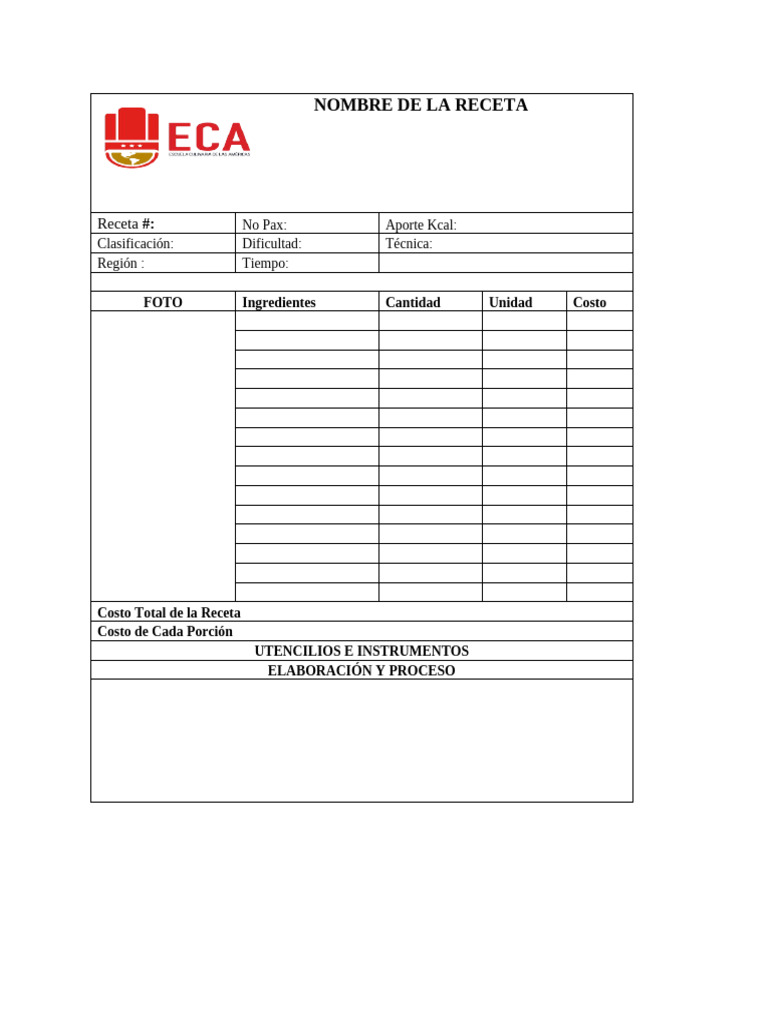 Docc para Las Recetas | PDF